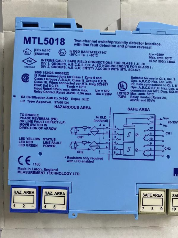 MTL5018 MTL 기기 근접 감지 인터페이스